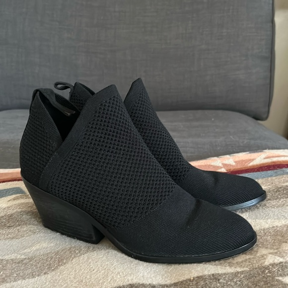 Eileen Fisher | Shoes | Eileen Fisher Heeled Sock Bootie Sz 8 In Black ...